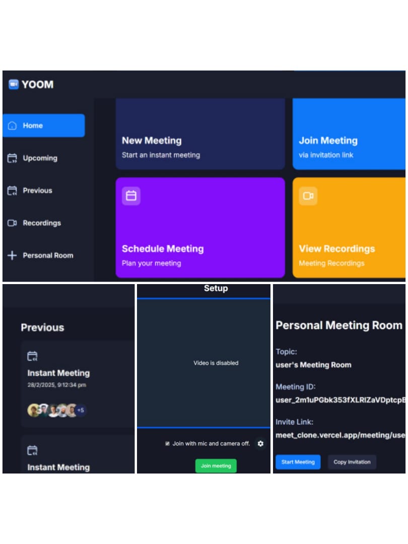 YOOM-Audio & Video Streaming(Zoom Clone)